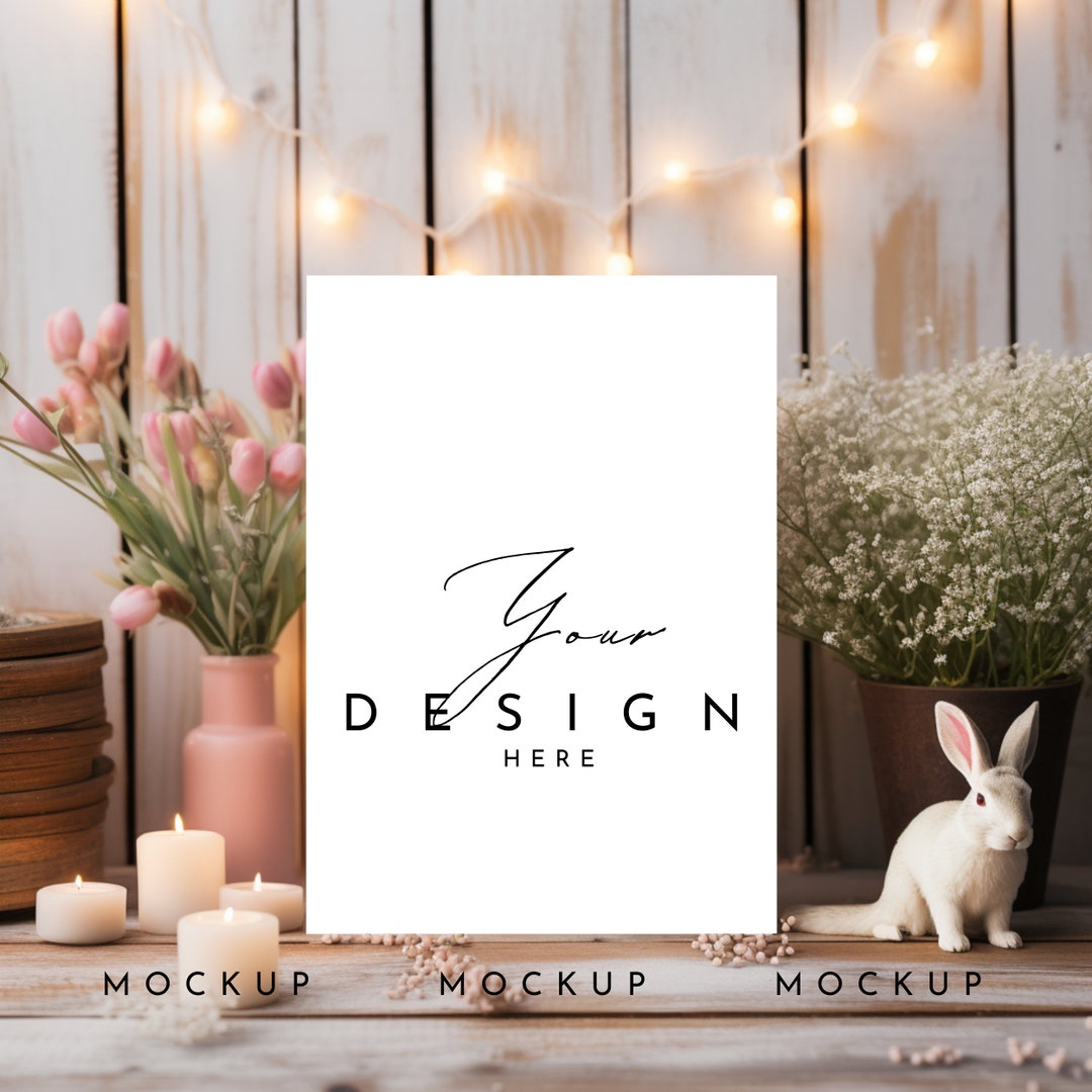 5x7 Easter Card Spring Style Mockup Easter Card Mockup Card Mockup ...