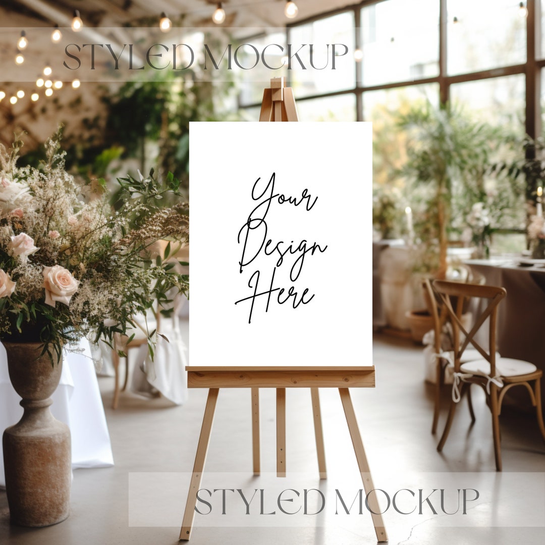Welcome Sign Mockup, Wedding Welcome Sign Styled Mock Up, Wedding ...