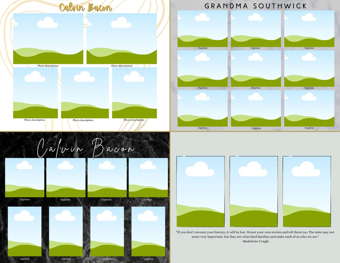Family History Book - Canva Template - Etsy