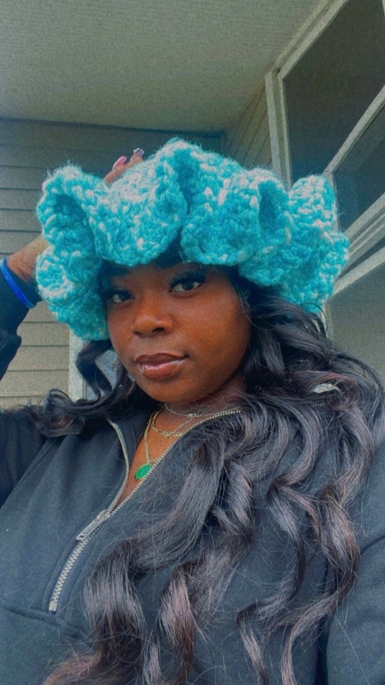 Crochet Customizable Bucket Ruffle Hat. - Etsy