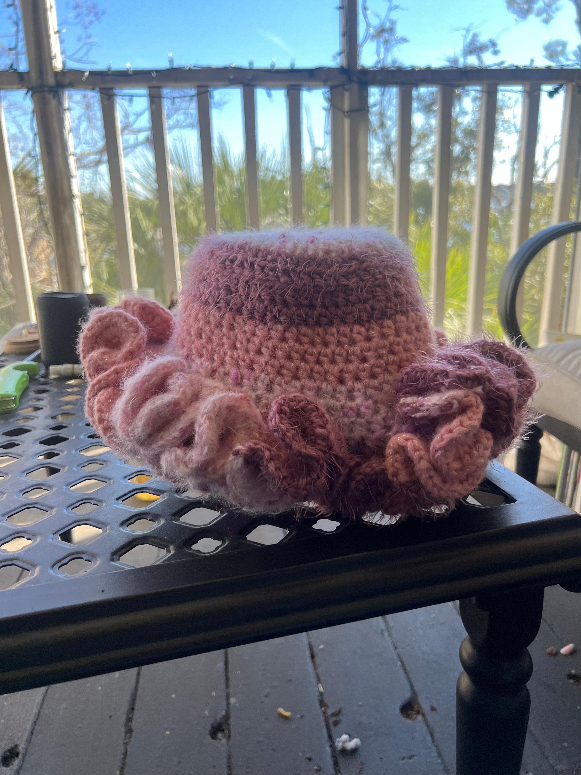 Crochet Customizable Bucket Ruffle Hat. - Etsy