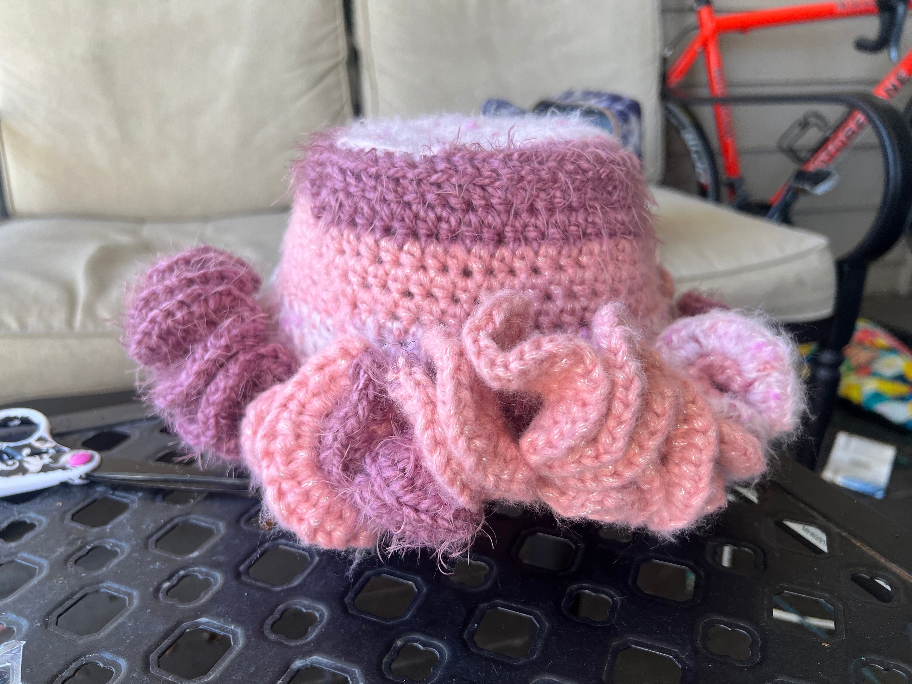 Crochet Customizable Bucket Ruffle Hat. - Etsy