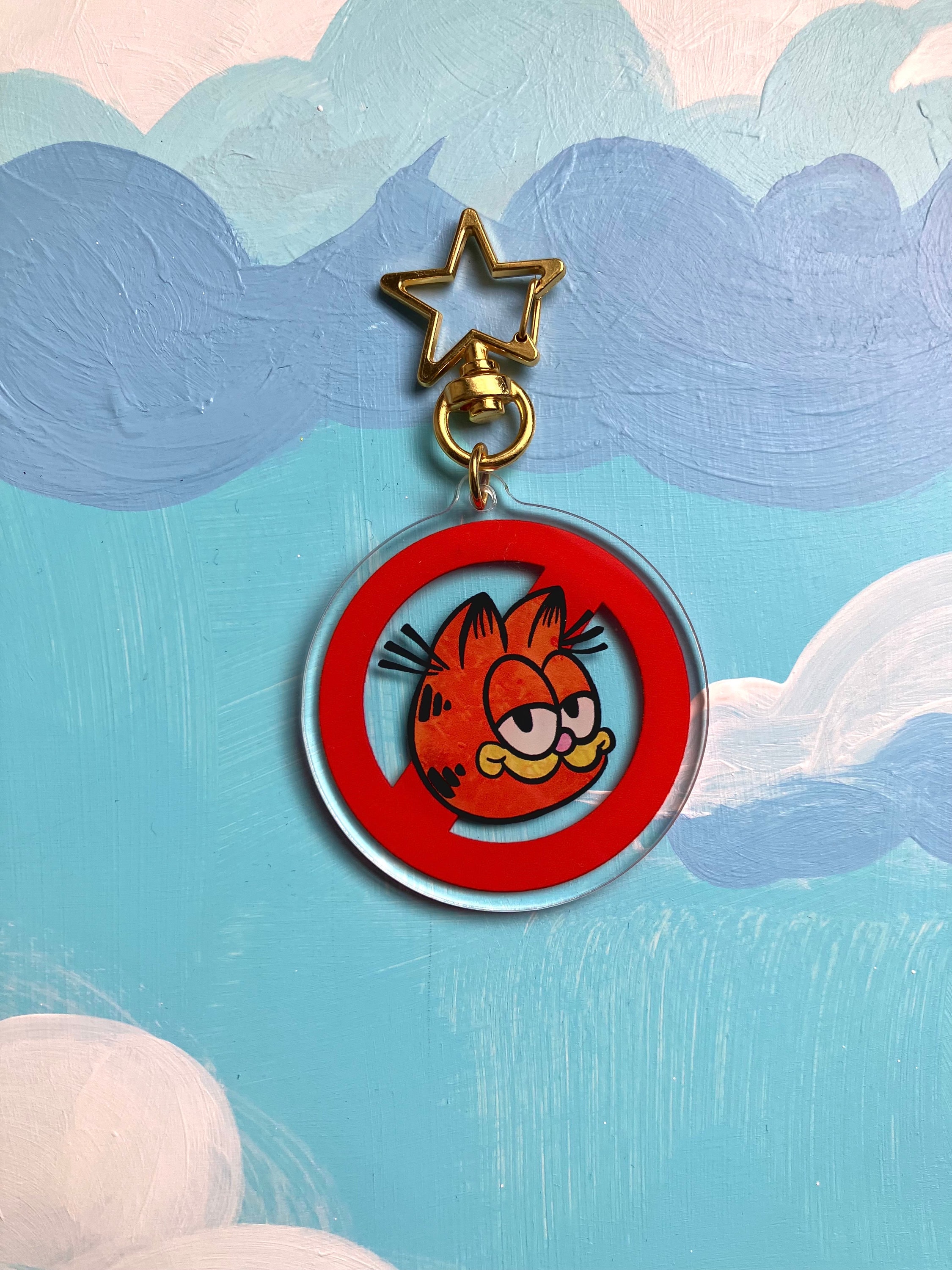 Garfield Forbidden!! | Acrylic Charm Keychain - Etsy