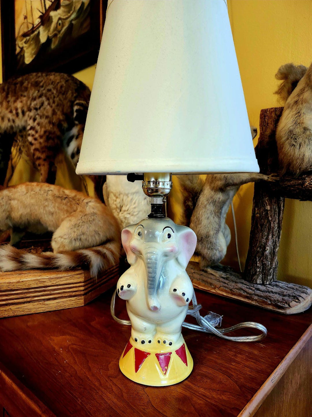 Vintage Circus Elephant Table Lamp Electrical Replaced - Etsy