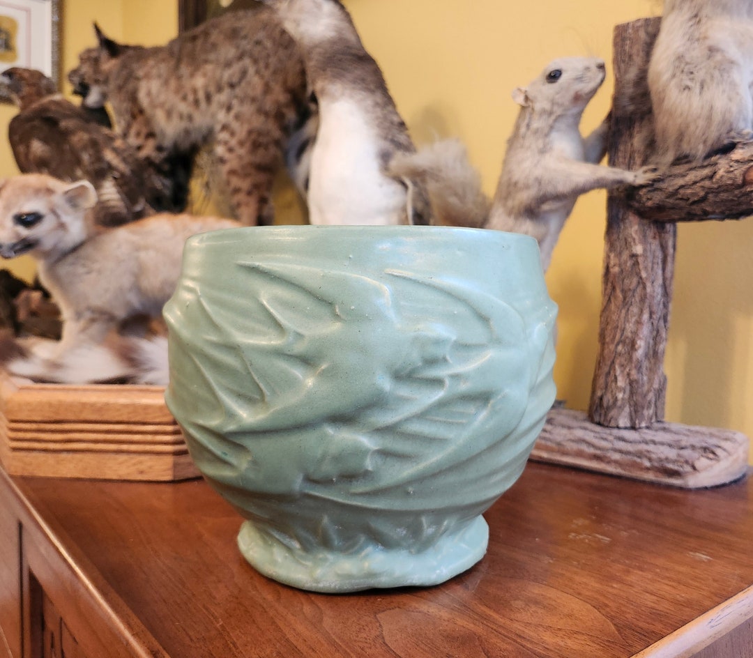Rare Mccoy Swallows Art Deco Ceramic Turquoise Planter - Etsy
