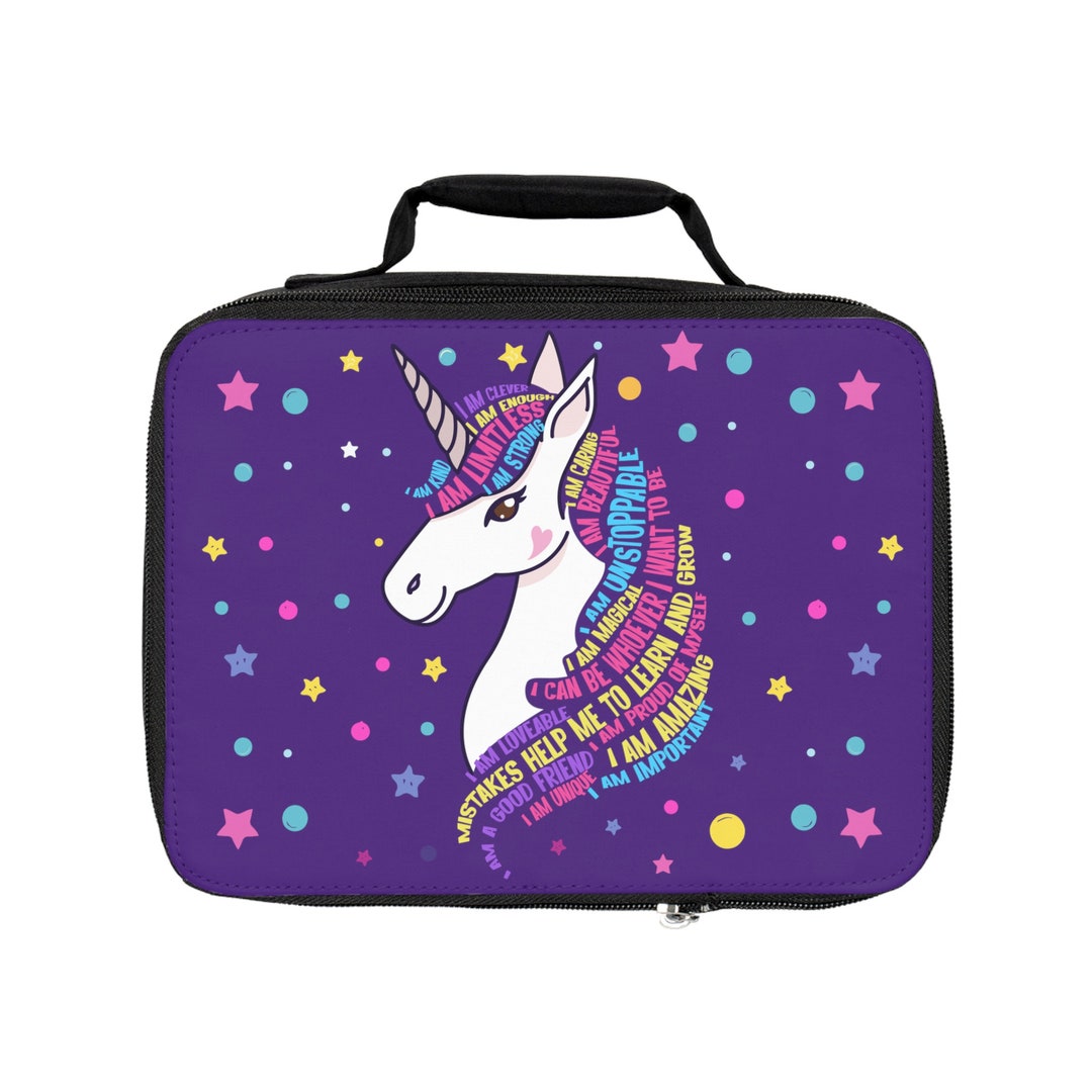 Lunch Bag / Box. Magical Unicorn With Positive Affirmations. - Etsy