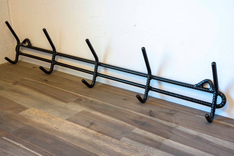 Coat Rack, Rebar, Hand Forged, Custom, Professionally Welded, Made in ...