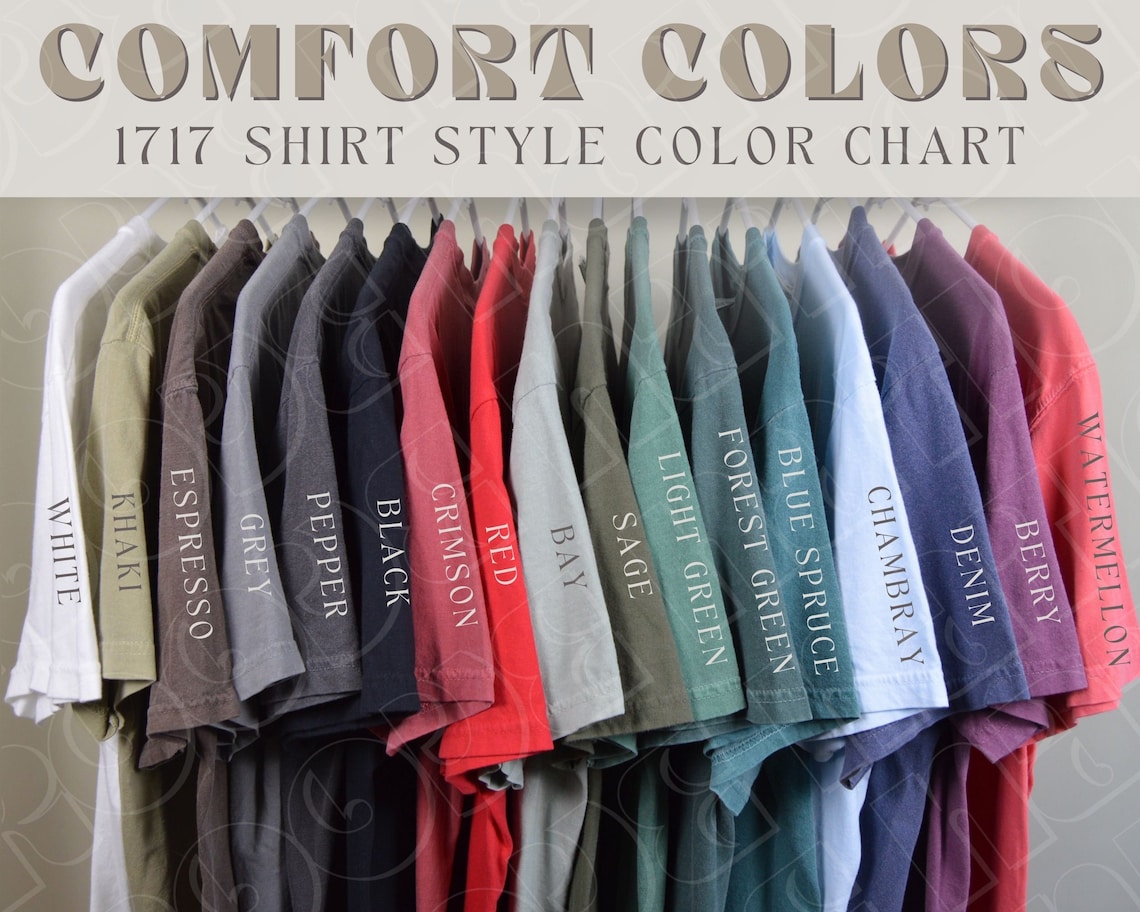 Editable Comfort Colors 1717 Color Chart C1717 Color Swatch Canva ...