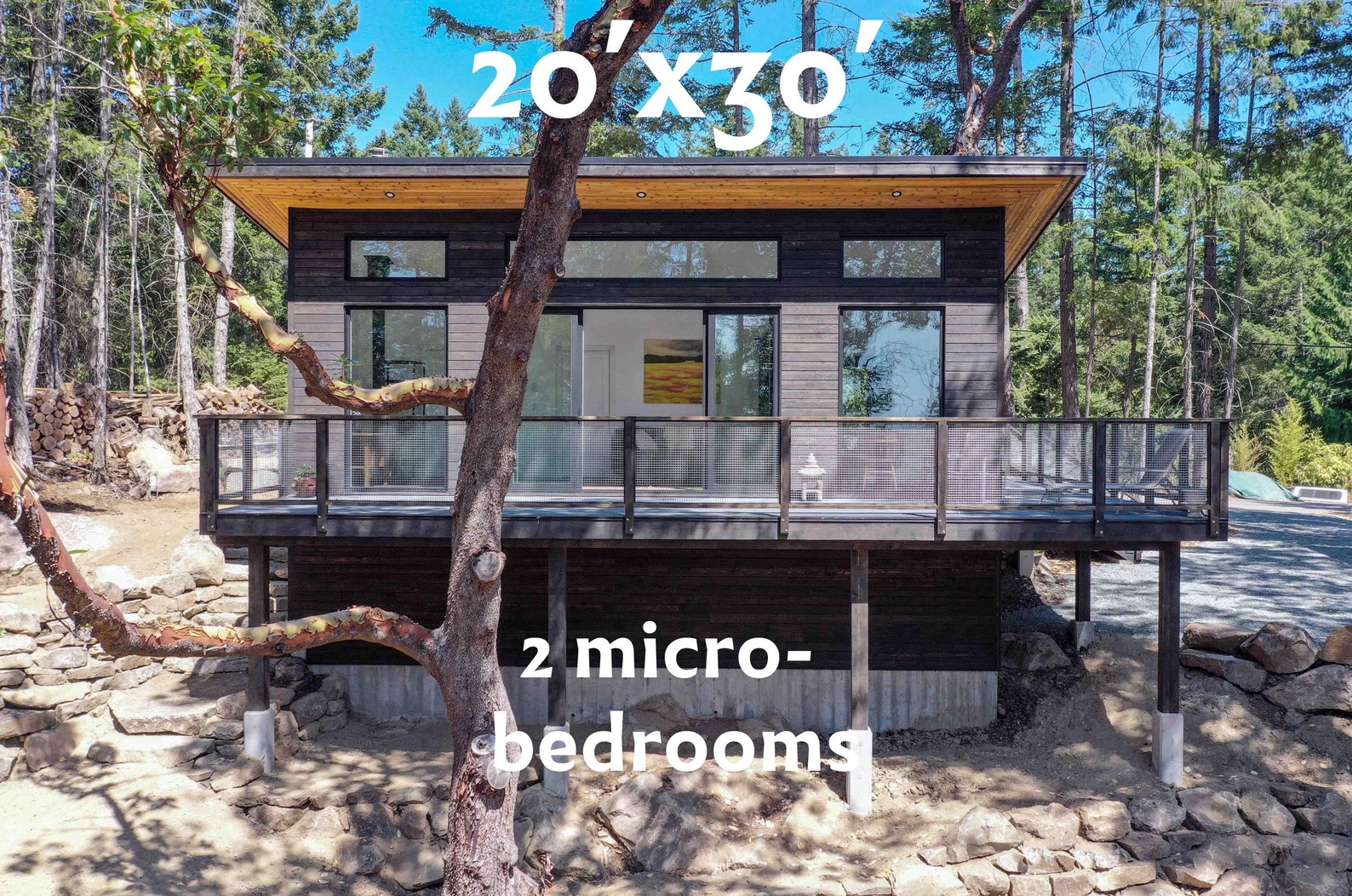 Pender Island Cabin Plans: 20'x30' (600 Sqft) 2 Small Bedrooms - Pdf ...