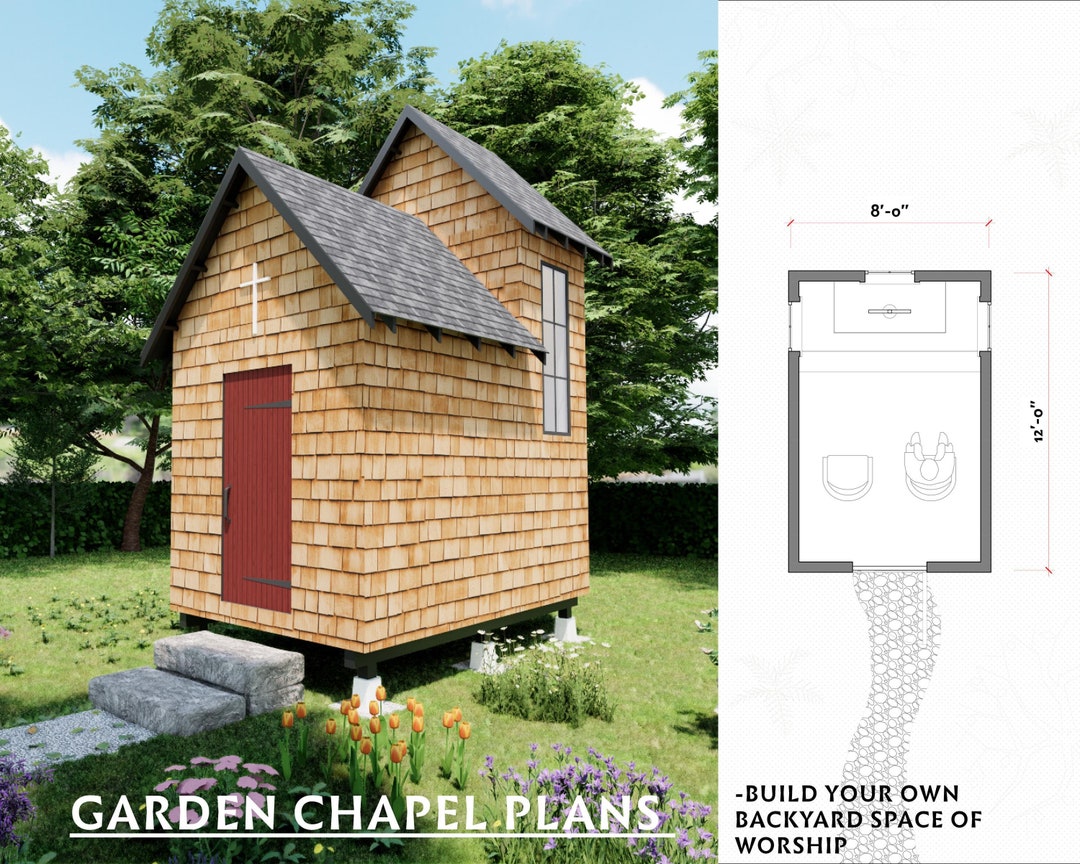 Backyard Chapel Plans - Build Your Own Small Home Chapel - Etsy