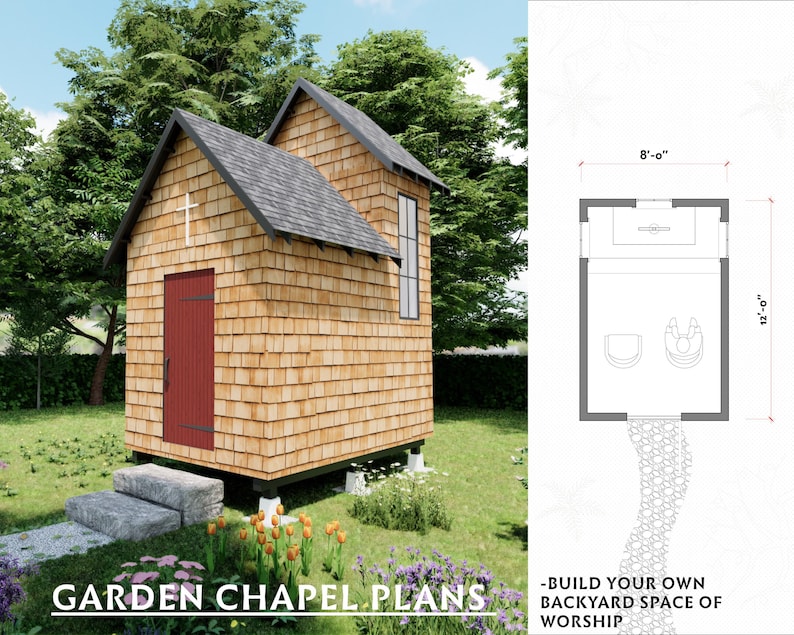 Backyard Chapel Plans - Build Your Own Small Home Chapel - Etsy