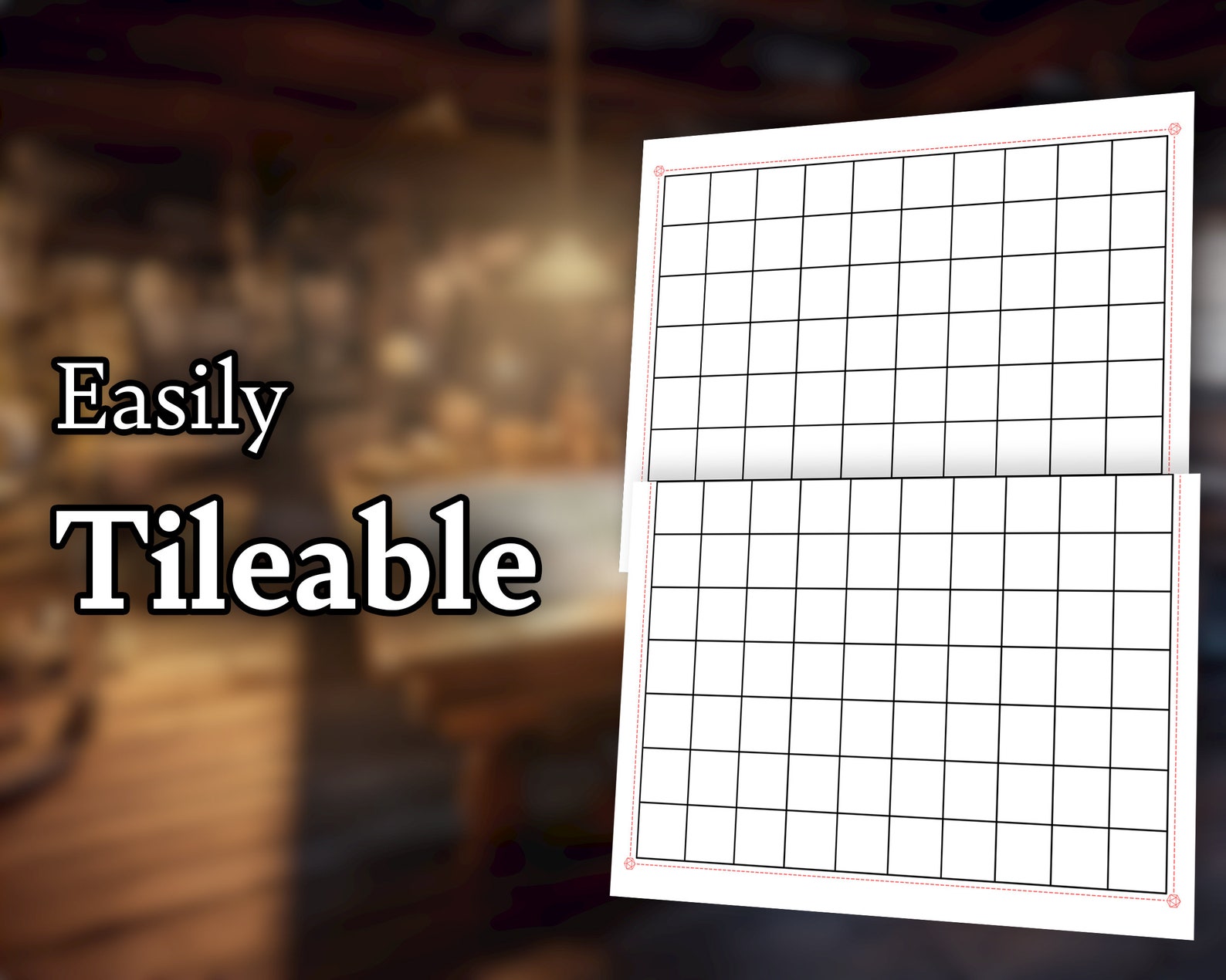 1-inch Square Printable Dnd Battlemap (letter) for Dungeon Masters: 5e ...