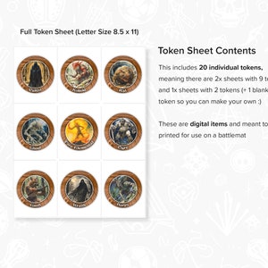 D&D Printable Enemy Tokens Set | 20 Unique Creatures | Dm's Essential ...