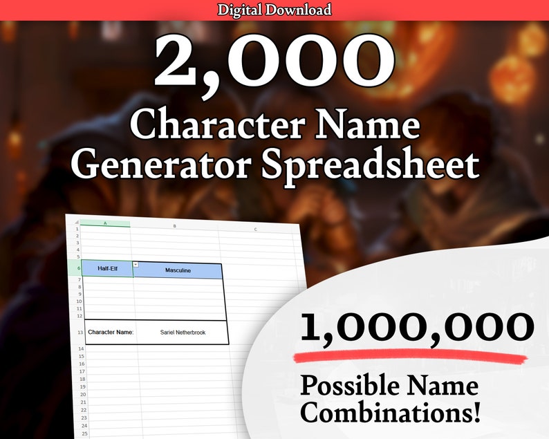Dnd Multi-race Character & NPC Name Generator | 5e DM Tool | Instant ...