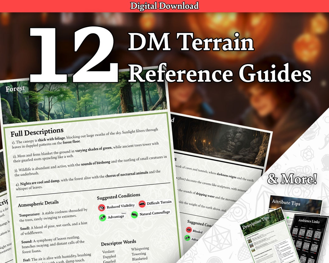 Dnd Terrain Reference Guide - Descriptive Tools for Dms | 5e Campaign ...