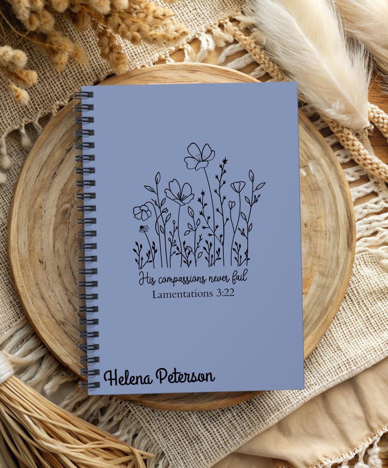 Personalized Spiral Sermon Notebook, Bible Study Journal, His ...