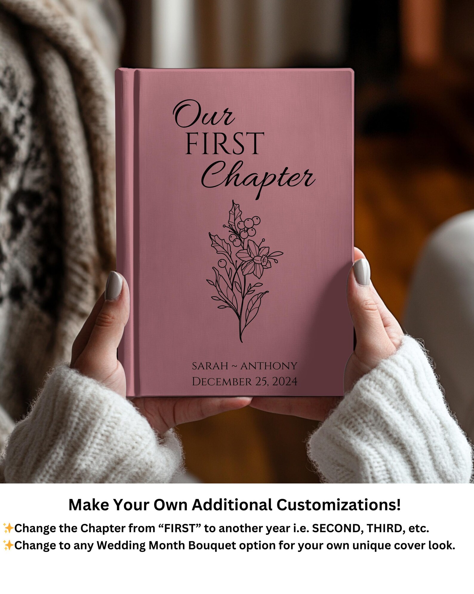 Personalized Anniversary Memory Book, Our First Chapter Love Story ...