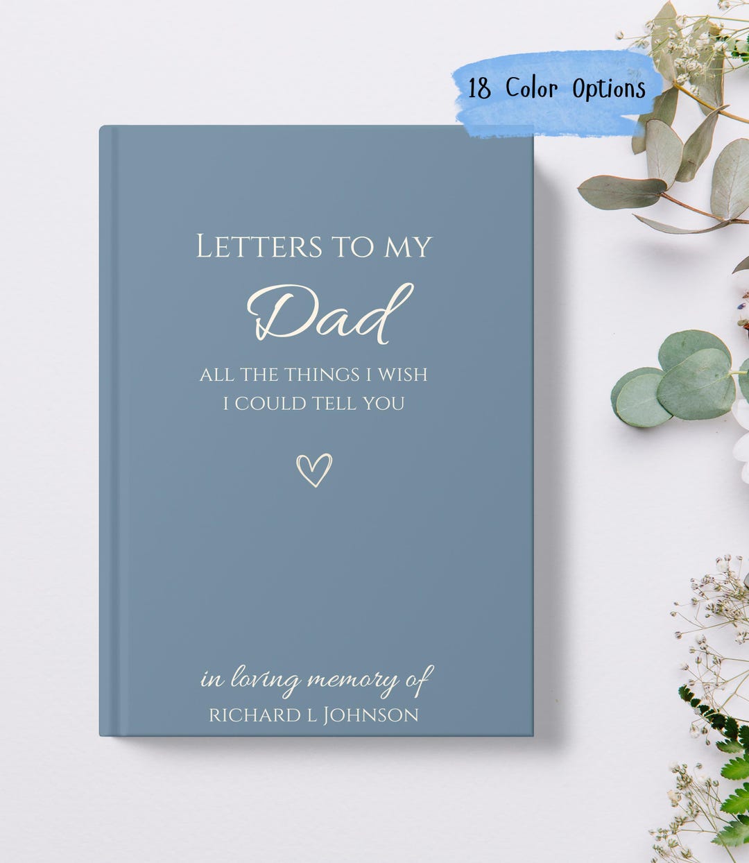 Letters to My Dad Personalized Journal, Custom Grief Journal, Dad in ...