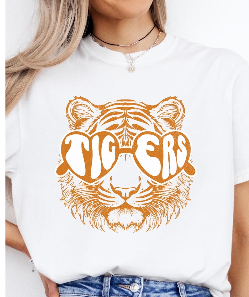 Customizable Tiger Mascot School Spiritt-shirt, Comfort Colors Shirt ...
