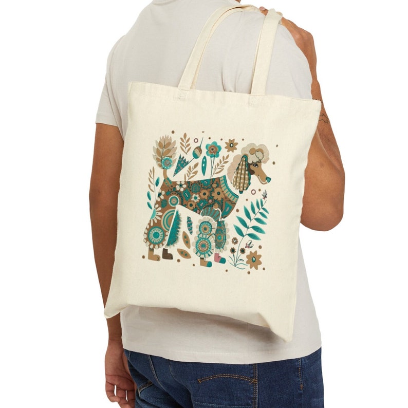 Standard Poodle Tote Bag, Standard Poodle Gift, Boho Poodle Tote - Etsy