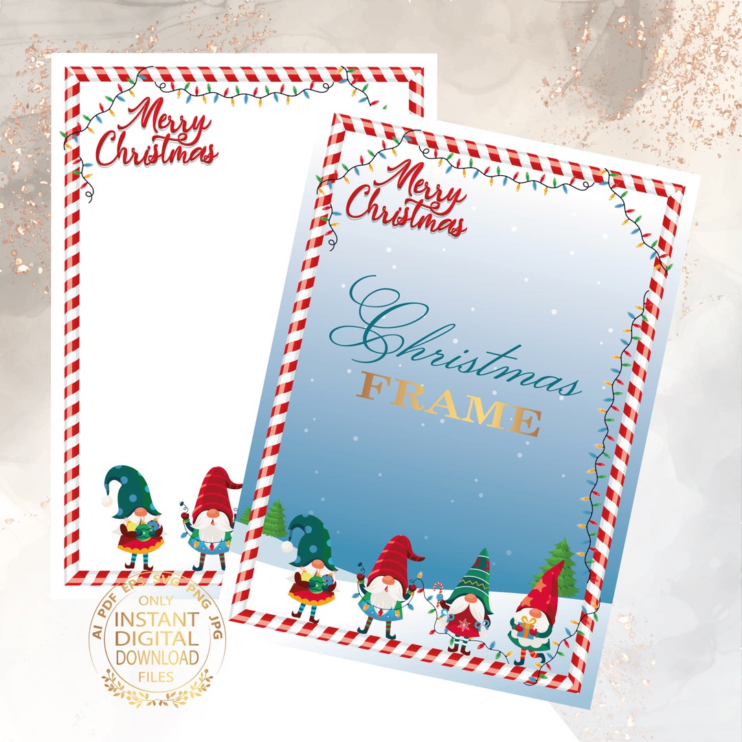 Christmas Gnomes Frame for Family Photo Gift - Etsy