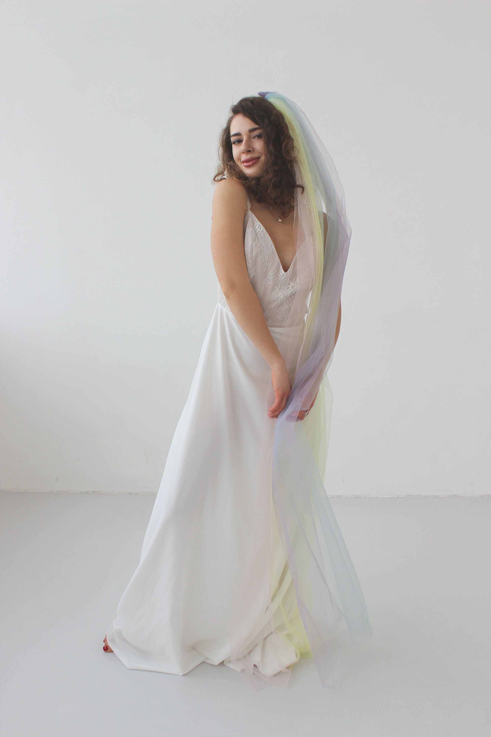 Pastel Rainbow Veil - Etsy