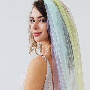 Pastel Rainbow Veil - Etsy