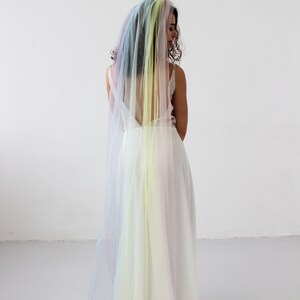 Pastel Rainbow Veil - Etsy