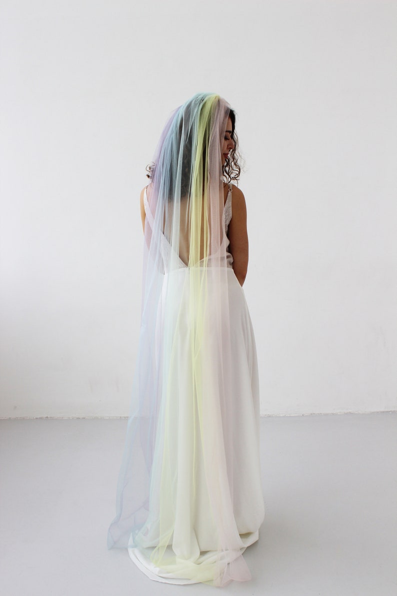 Pastel Rainbow Veil - Etsy