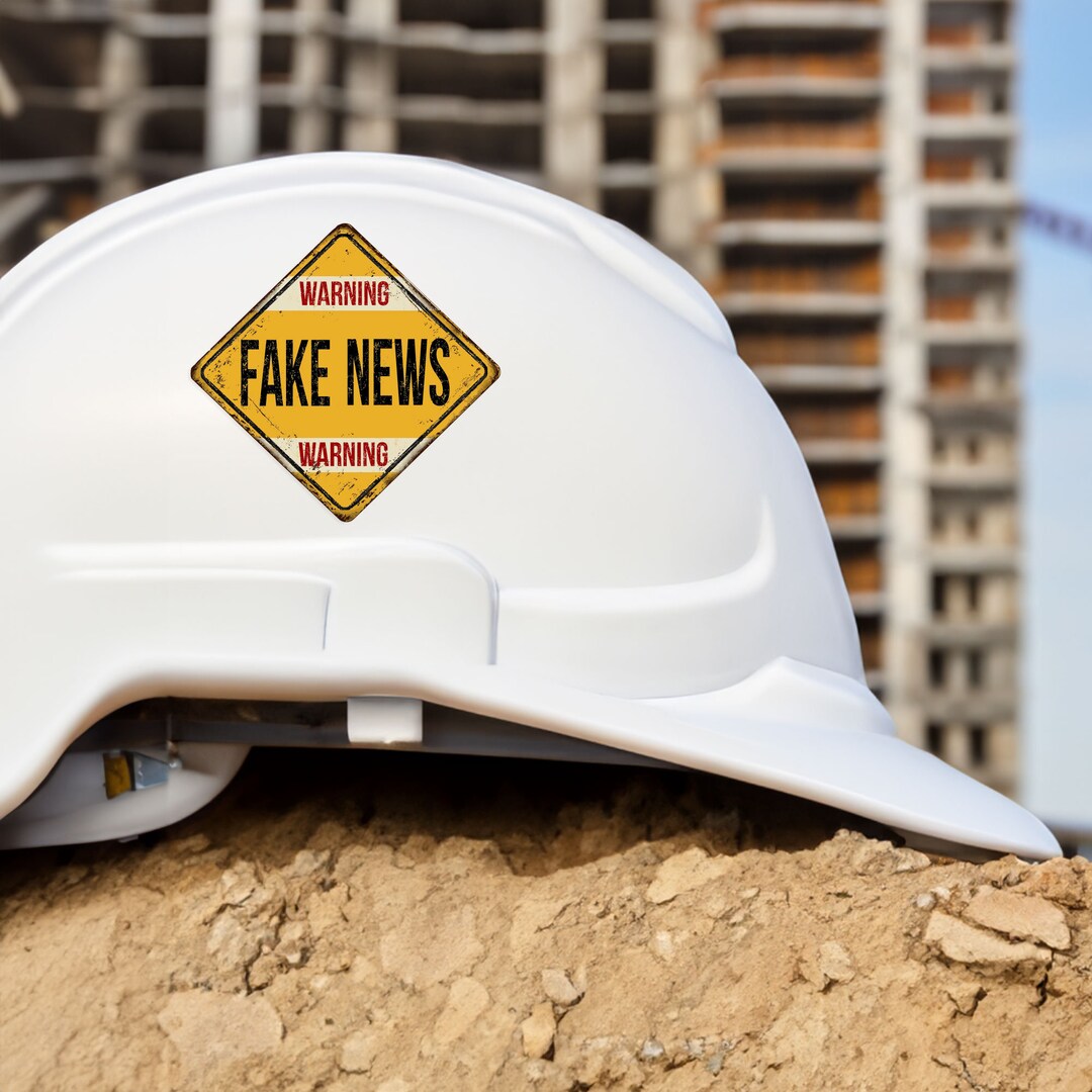 Fake News Hardhat Toolbox Sticker 100% Vinyl Hard Hat - Etsy