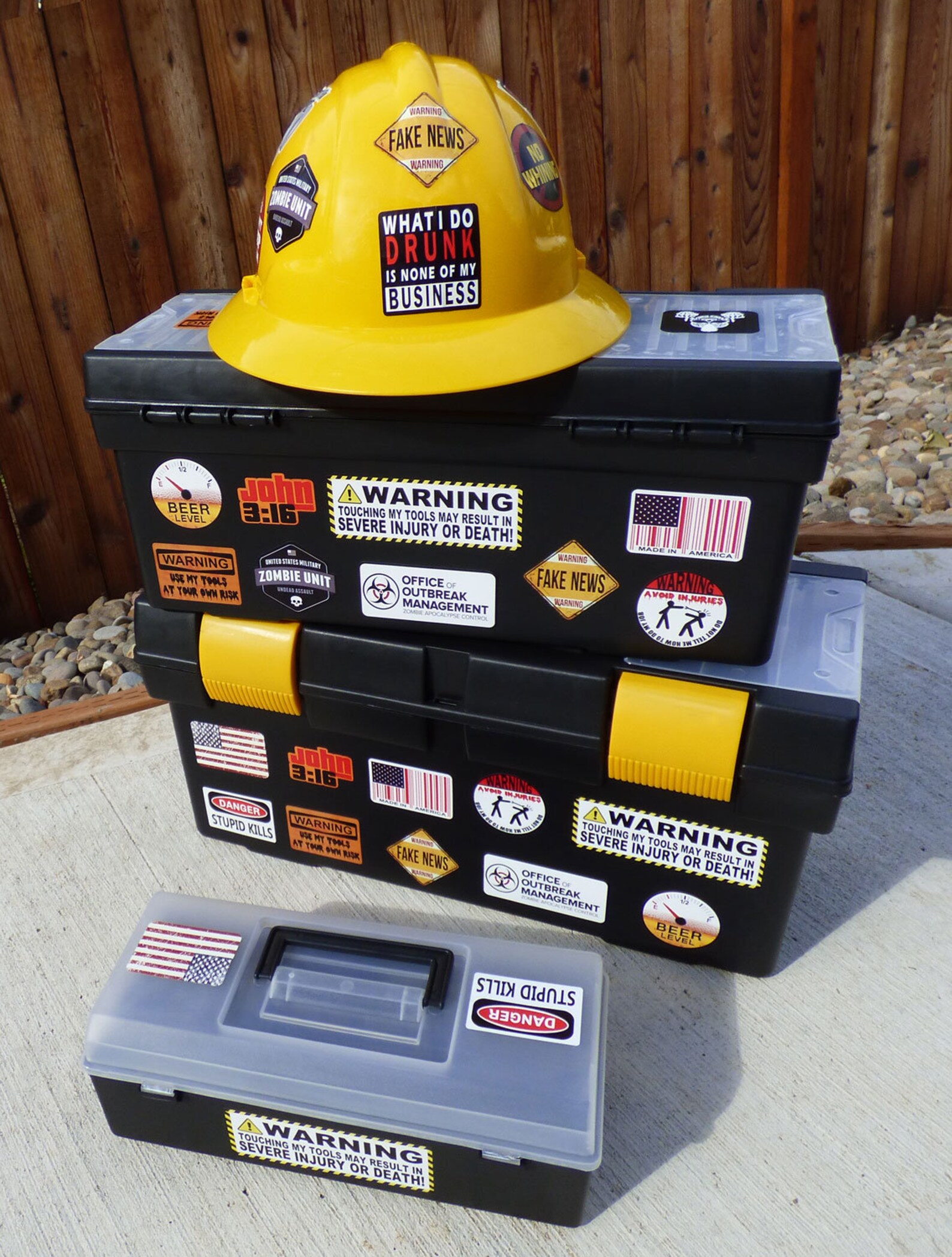 Warning Toolbox Sticker 100% Vinyl Touching My Tools May Result in ...
