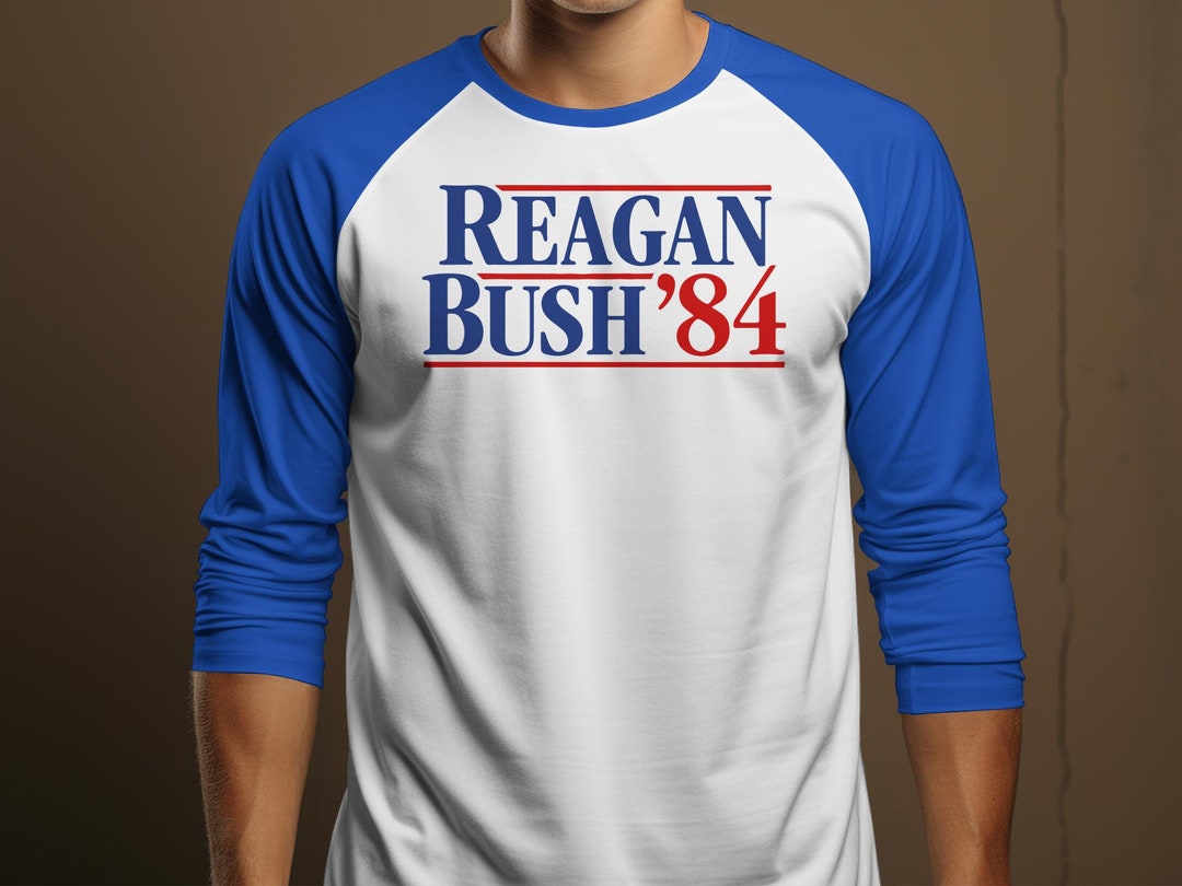 Reagan Bush '84 Vintage Retro T-shirt, Classic 80s Political Campaign ...