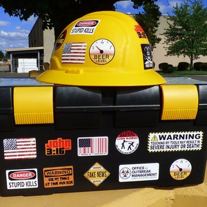 Warning Toolbox Sticker 100% Vinyl Touching My Tools May Result in ...