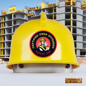 Custom Certified "osha" Offender Safety Third 100% Vinyl 3" Hard Hat ...