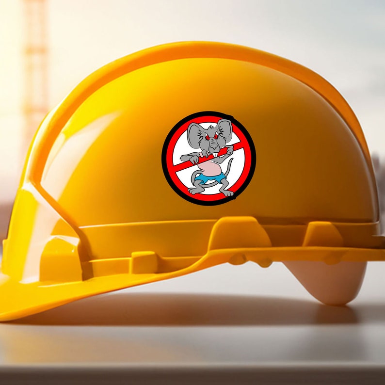 No Rats Hardhat Sticker 100% Vinyl Hard Hats Union Decals, Toolbox ...