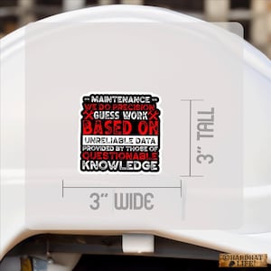 Maintenance - We Do Precision Guess Work, Hard Hat, Tool Box Funny Work ...