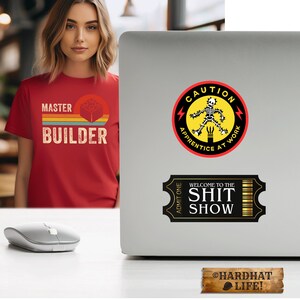 Sticker "caution Apprentice at Work" 100% Vinyl 3" Hard Hat, Toolbox ...