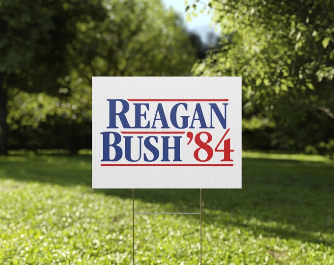 Reagan Bush '84 Vintage Retro T-shirt, Classic 80s Political Campaign ...