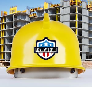 American Made Patriotic Hard Hat Sticker 100% Vinyl Hardhats, Toolbox ...