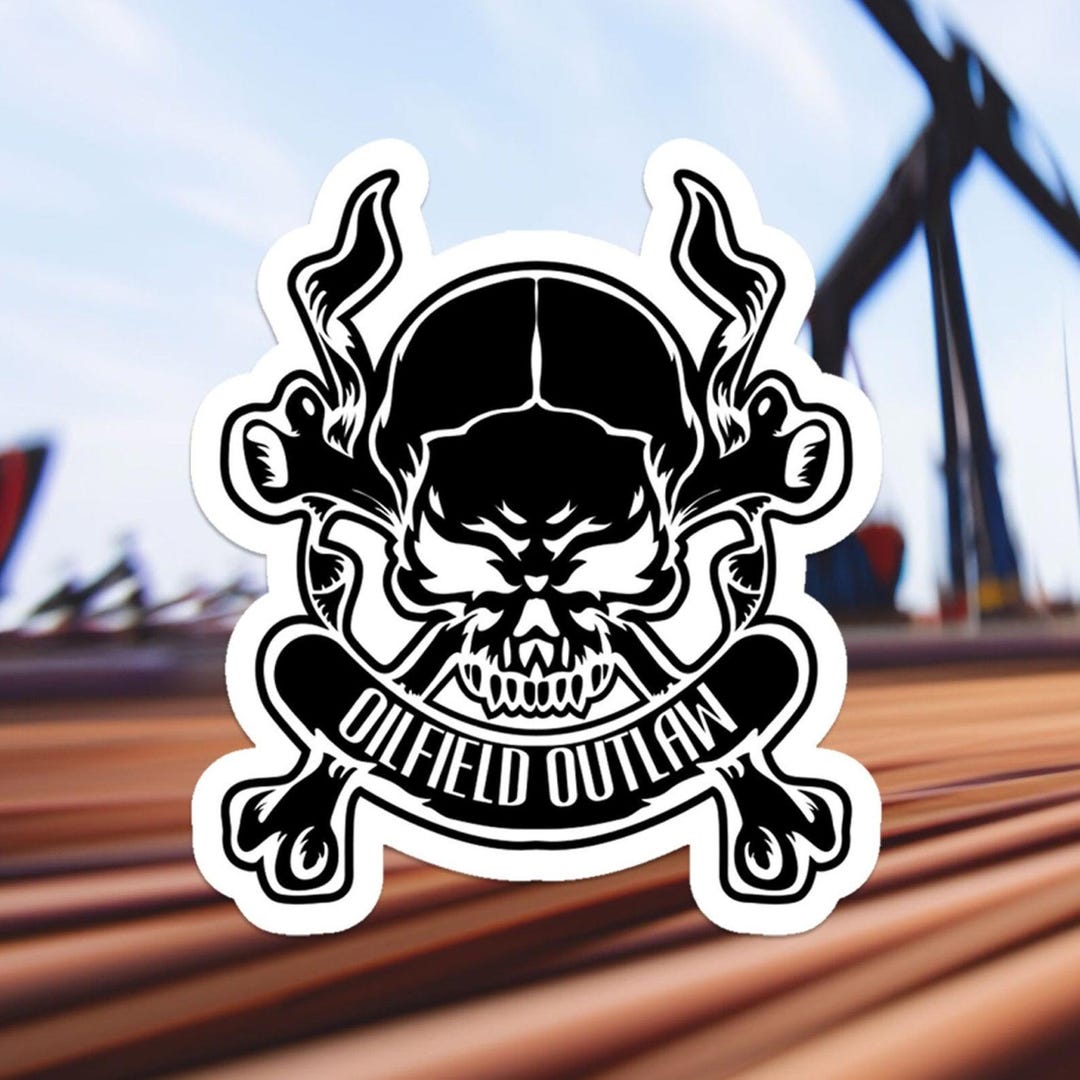 Oilfield Outlaw Hardhat Sticker 100% Vinyl Hard Hats Stickers, Toolbox ...