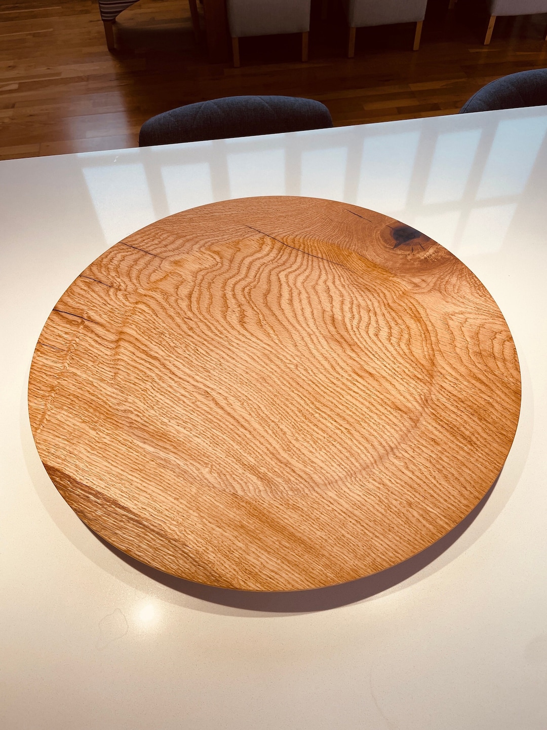 Very Large Wooden Platter Handmade Handcrafted Turned From Oak ...