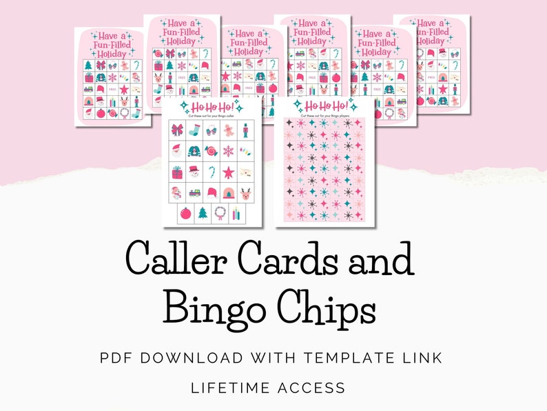 Christmas Bingo, 25 Bingo Cards, Christmas Games, Holiday Bingo ...