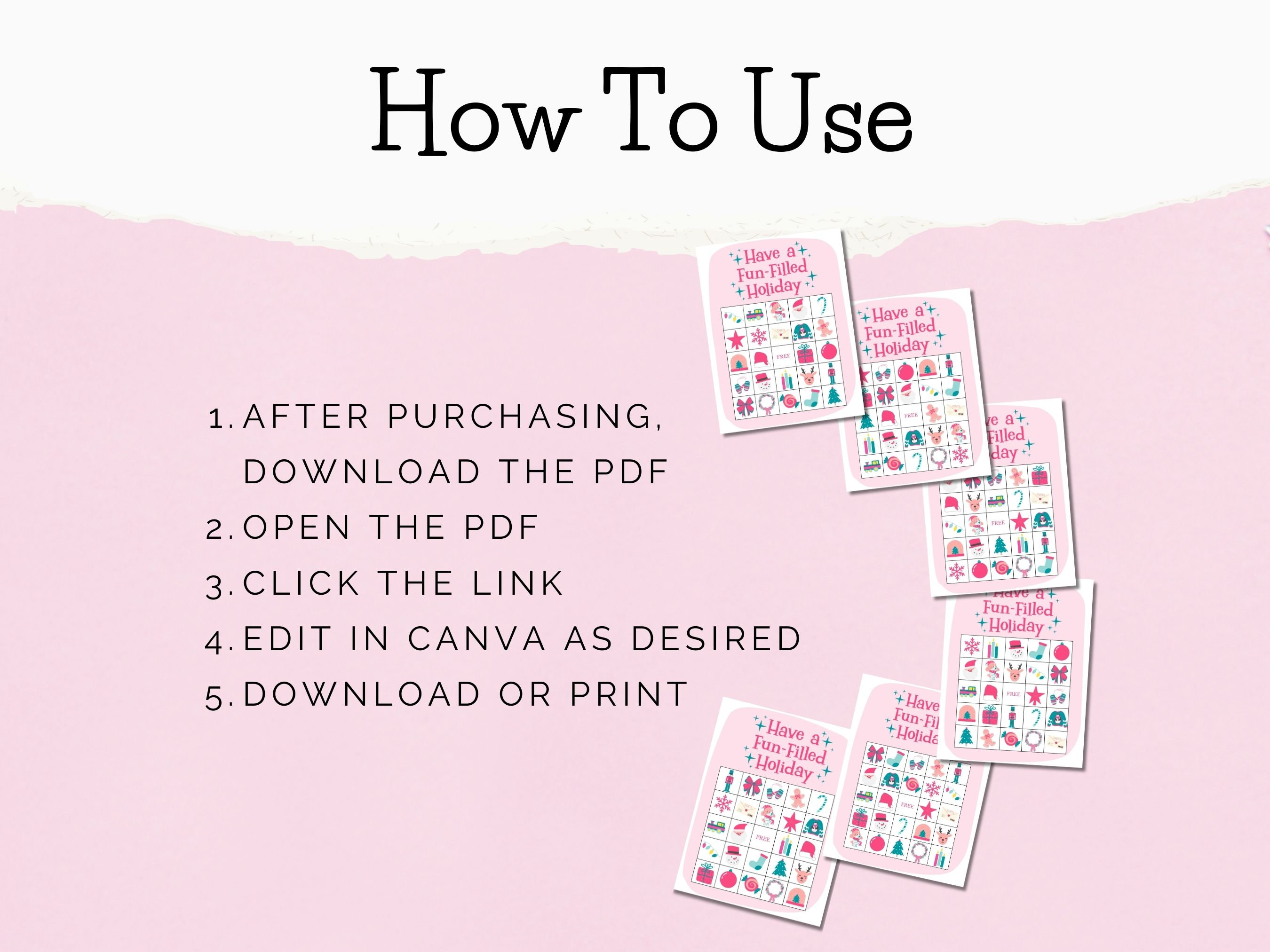 Christmas Bingo, 25 Bingo Cards, Christmas Games, Holiday Bingo ...