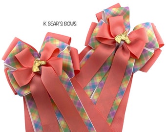 Horse Show Bows, Halloween/fall, Equestrian Bows, Walk Trot Bows, Lead ...