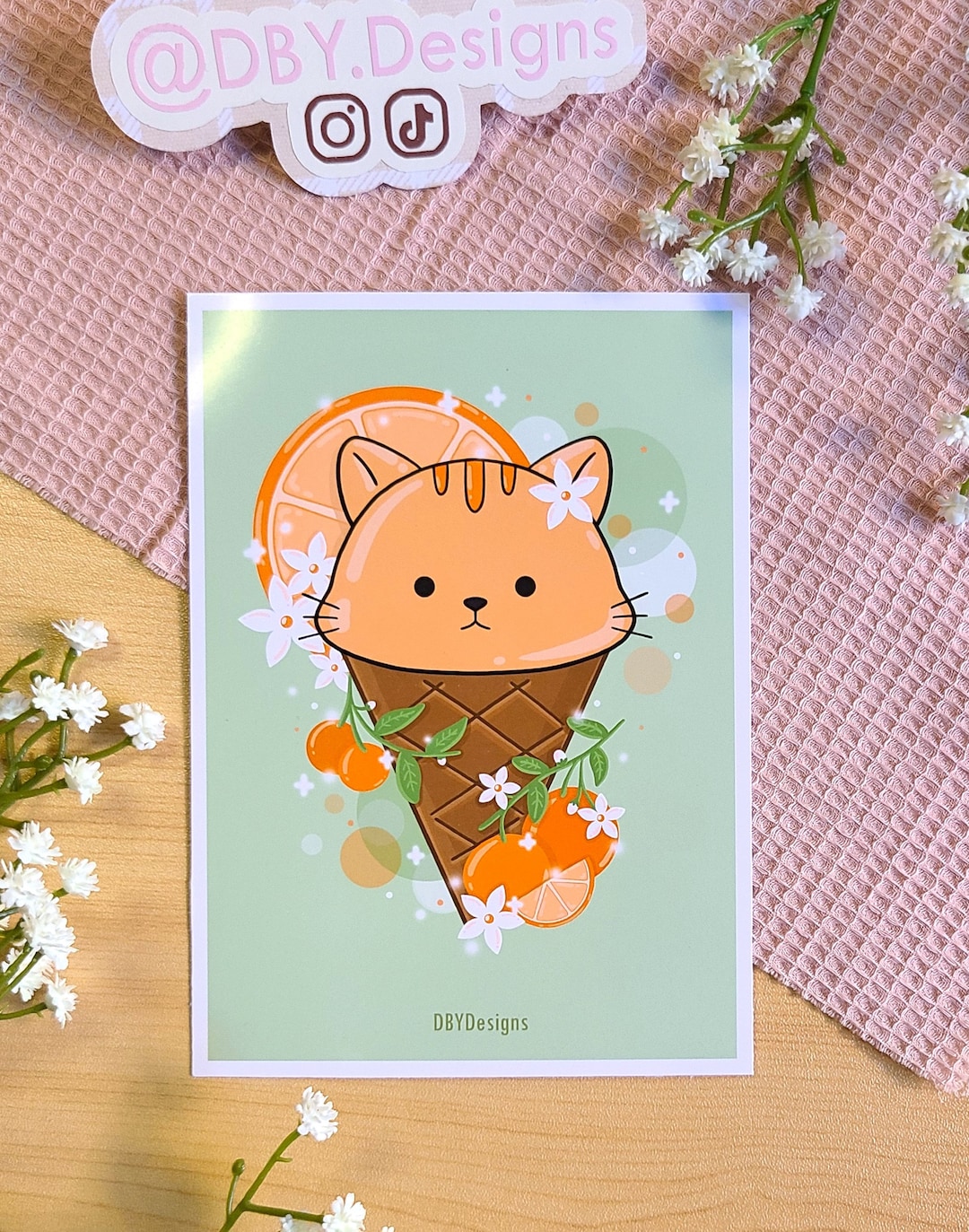 Cute Cat Art Print, Kawaii Art Print, Cute Wall Decor, - Etsy