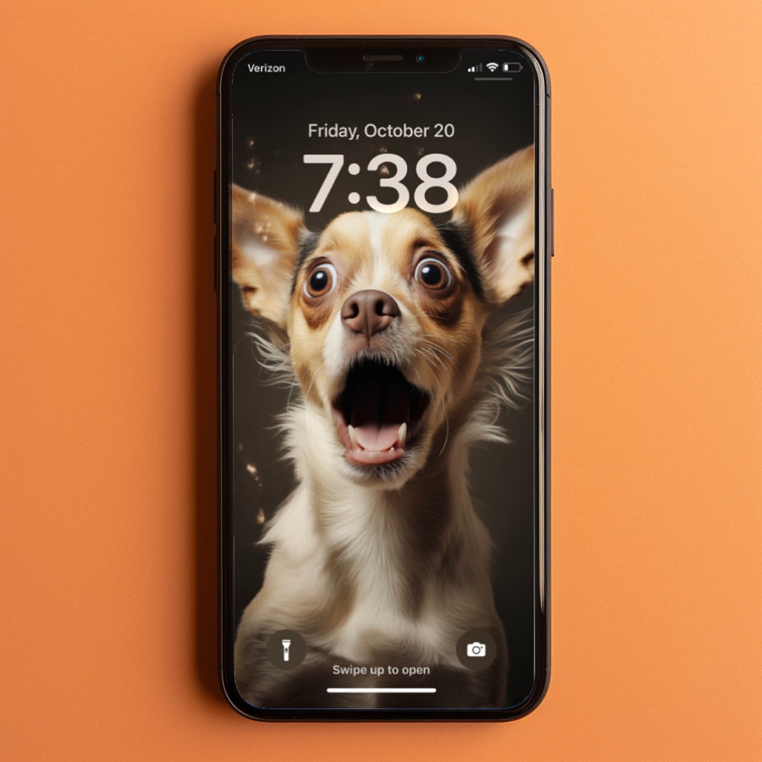 Adorable Dog With a Shocked Expression Phone Wallpaper - Etsy