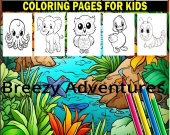 26 Baby Animal Kids Coloring Pages Digital Pdf Download - Etsy