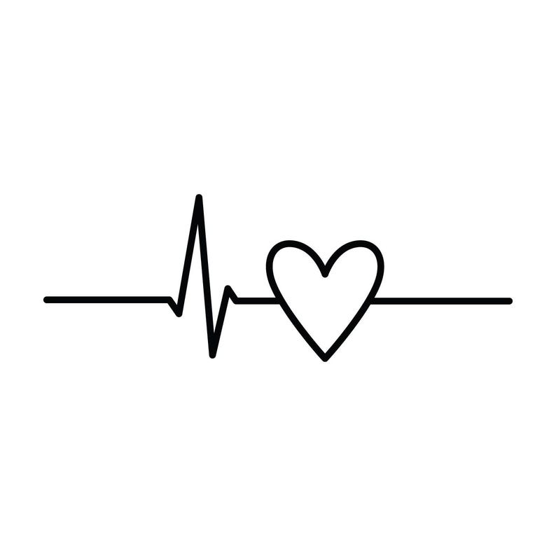 Heartbeat SVG, ECG EKG Line Svg, Heartbeat Cut File, Love Heartbeat Png ...