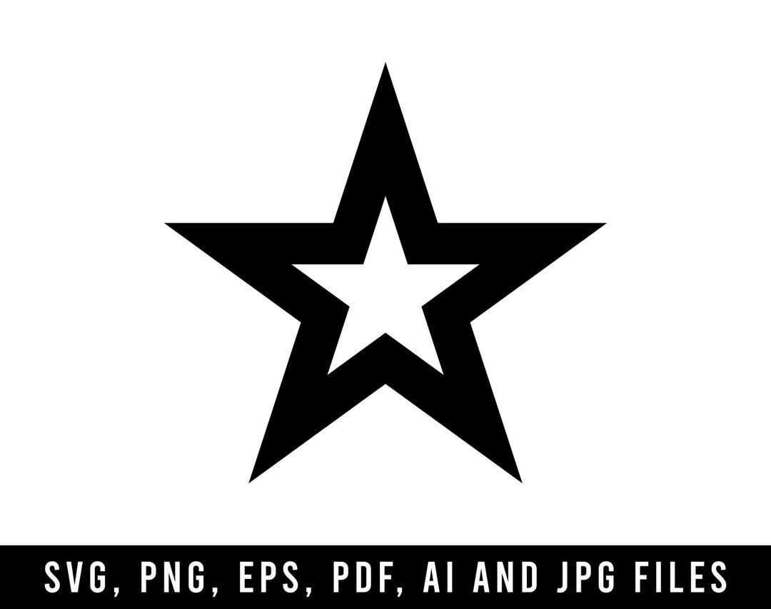 Star Vector, Star Clipart, Star Line Art, Star Outline, Star Svg, Png ...