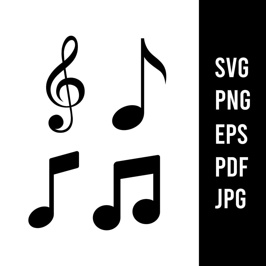 Music Notes SVG, Music Clipart, Music Symbol Vector, Musical Notes Cut ...